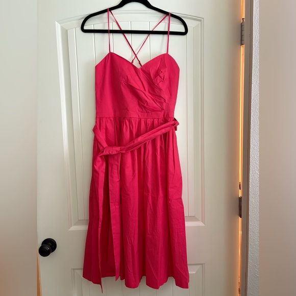 1901 | Dresses | 91 Coral Red Crossback Sweetheart Neckline Dress In ...